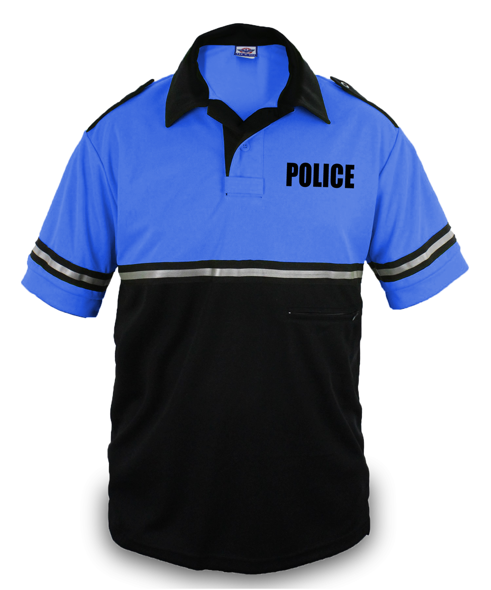 Ryno Gear Two Tone 100% Polyester Police Bike Patrol Short Sleeve Polo ...